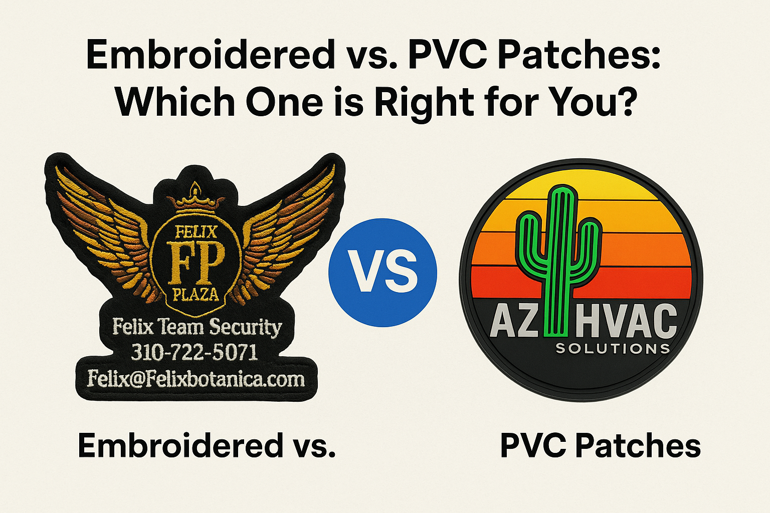 Custom Embroidered patches vs Custom PVC Patches